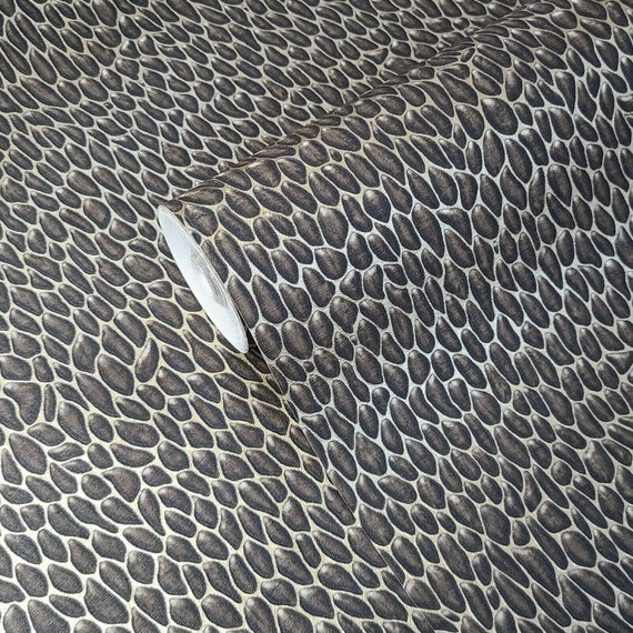 Contemporary Black Gold Metallic Faux Stone Snake Skin - Etsy