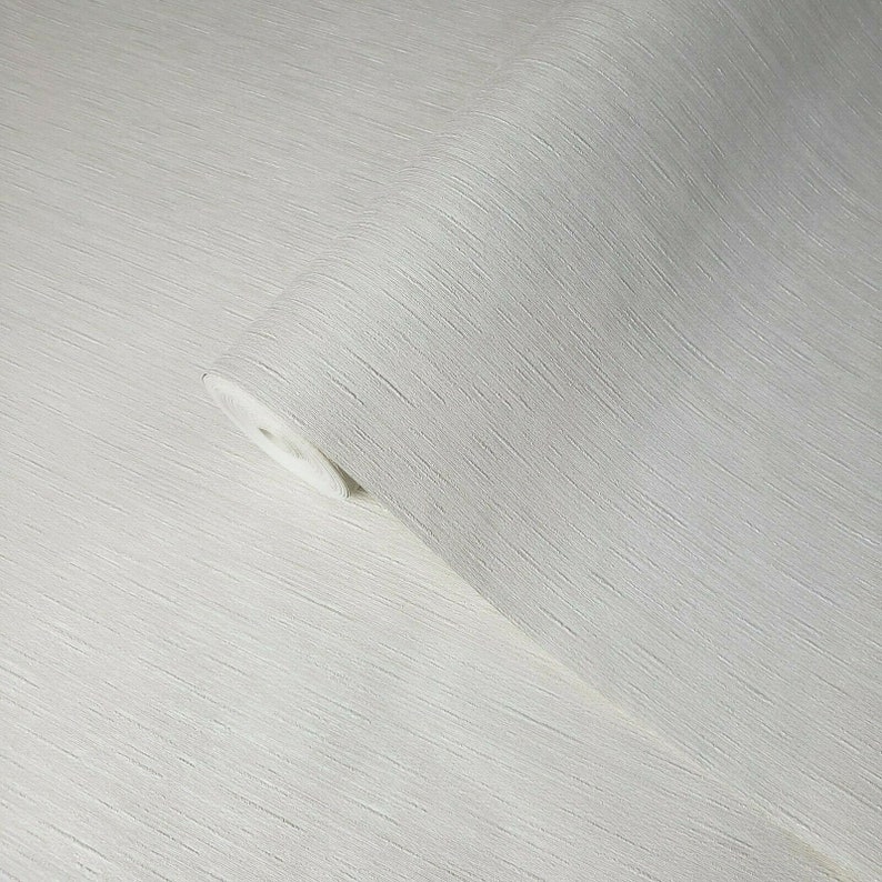 Plain Wallpaper Textured off White Cream Modern Faux Fabric | Etsy