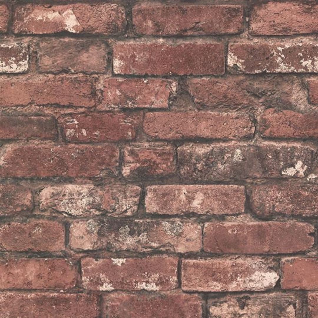 Brickwork Dark Red Rust Exposed Brick - Etsy