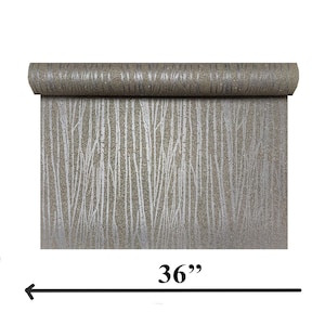 Brass Mica Chip Real Natural Wallpaper Gray Silver Metallic Glitter ...