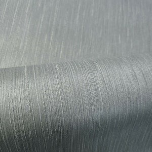 Silver Metallic Faux Fabric Textured Stria Lines Textures Modern ...