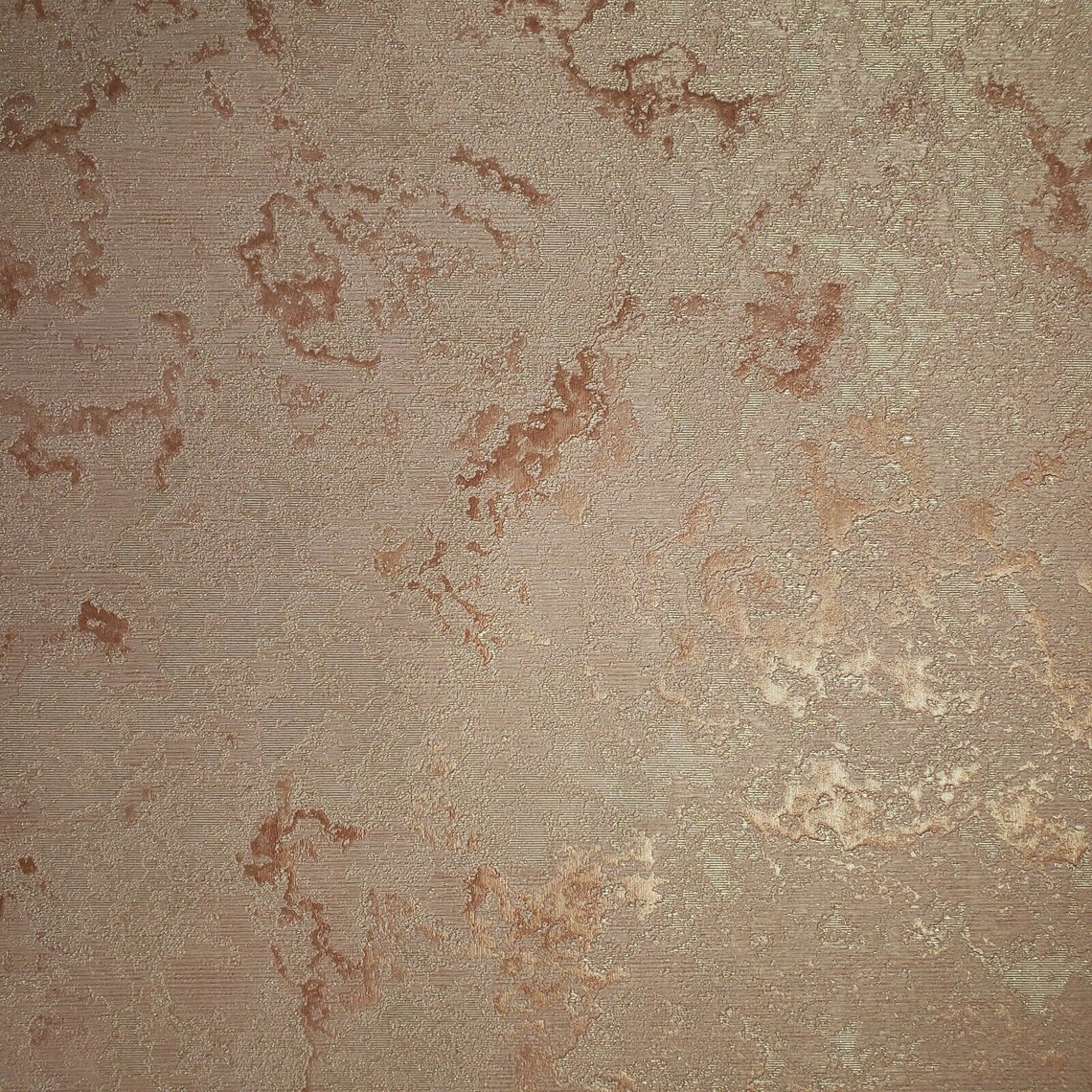 Wallpaper Orange Copper Gold Metallic Textured Modern Plain - Etsy