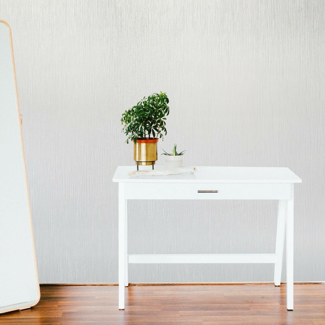 Modern White Stria Lines Faux Fabric Heavy Texture Plain - Etsy