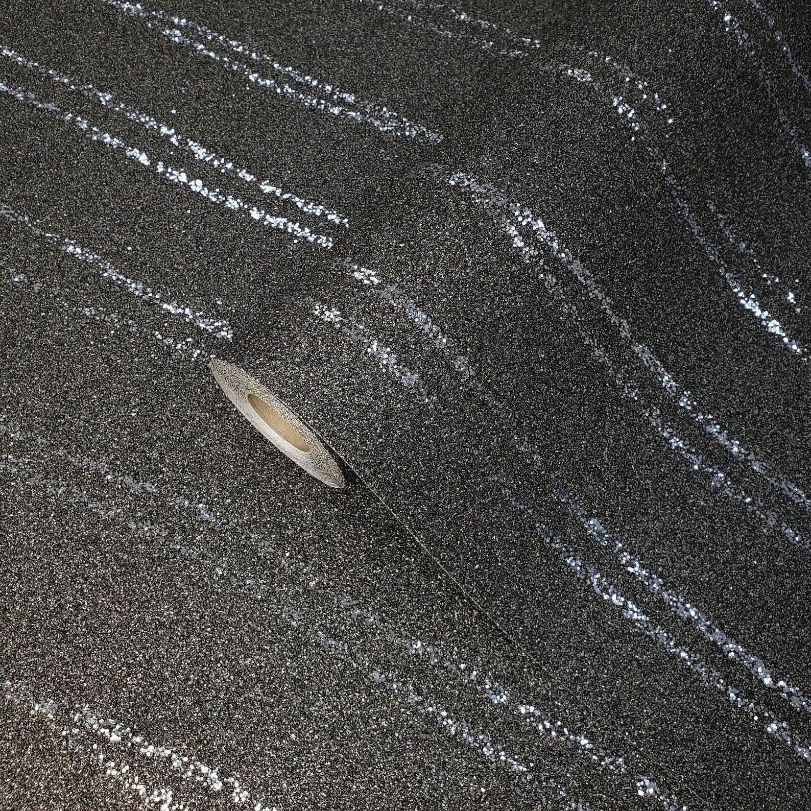 Gray Mica Wallpaper Vermiculite Stones Ripple Wave Glitter - Etsy