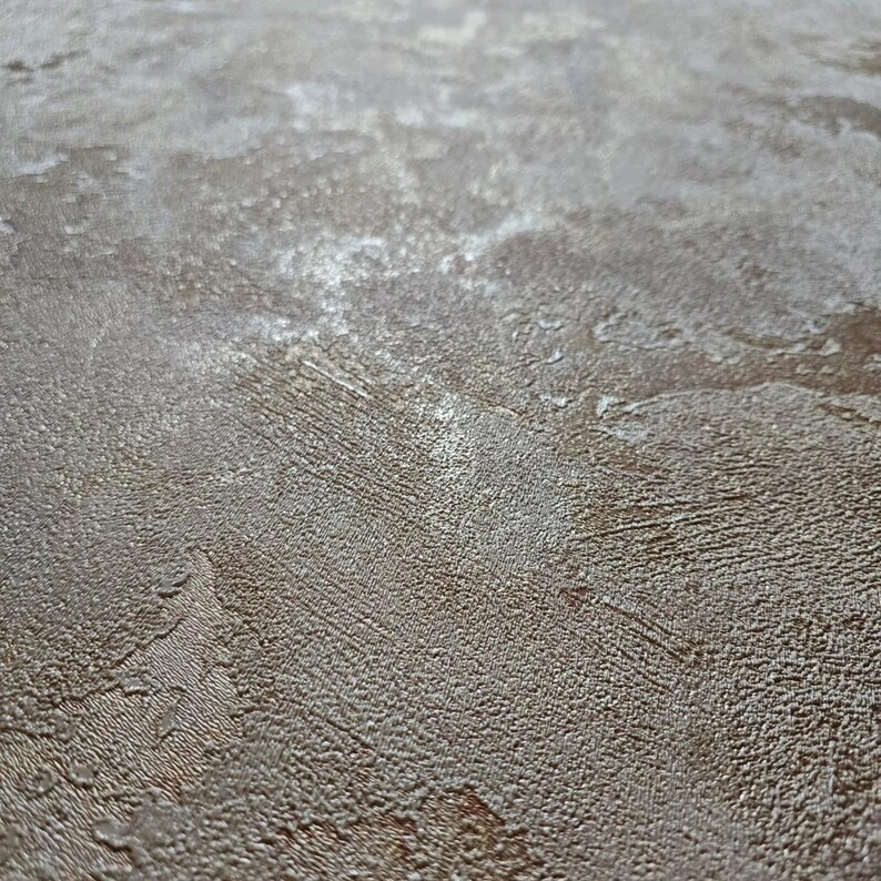 Gray Bronze Gold Metallic Faux Mud Plaster Distressed Textured Modern ...
