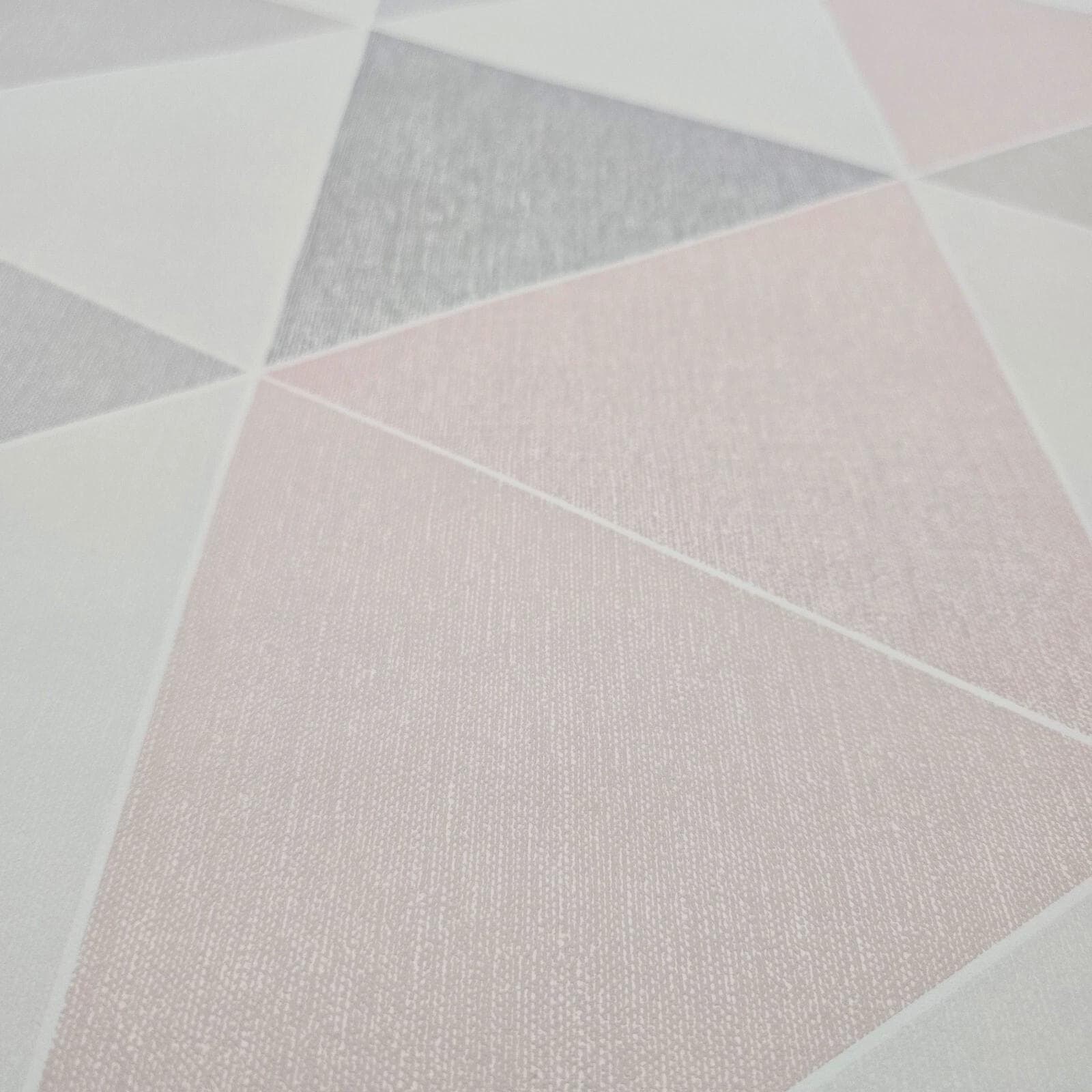 Pastel Pink Gray off White Triangles Modern Triangular Tessellation ...
