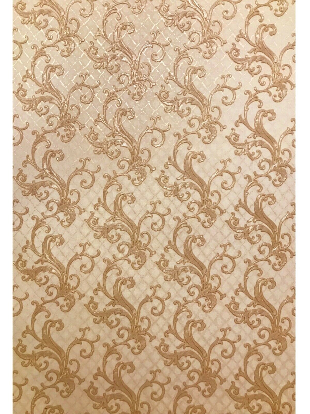 Modern Rose Gold Wallpaper Roll Embossed Diamonds Metallic - Etsy