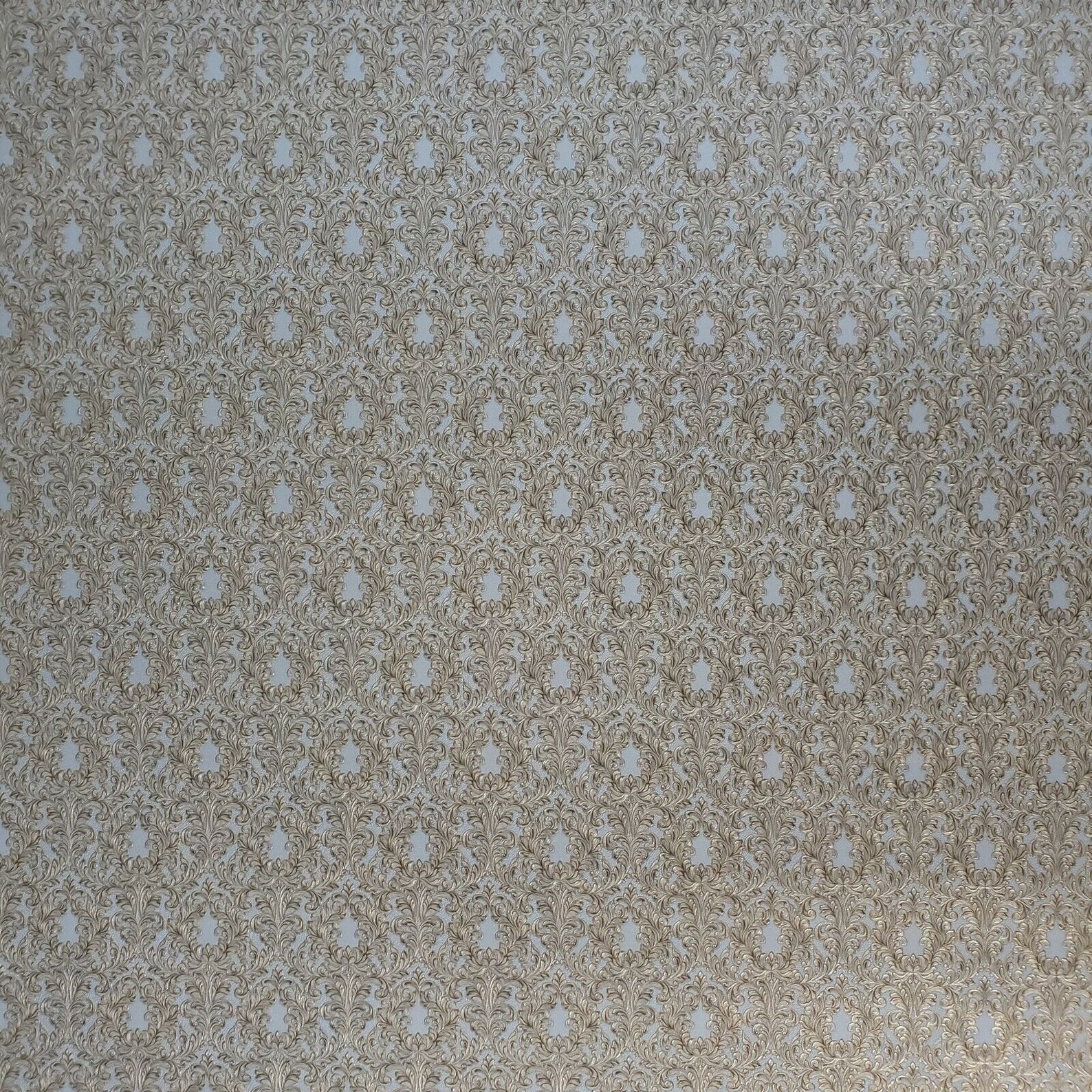 Embossed Wallpaper Victorian Vintage Damask Gray Gold Brass - Etsy