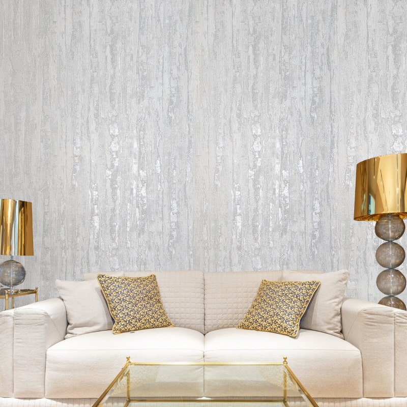 Metallic Wall Paper Mural - Etsy