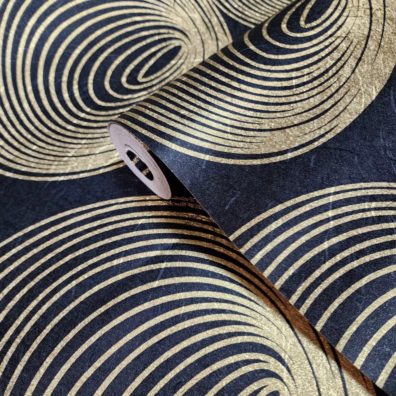 Bling Hoop Dance Doppler Effect Circles Shimmer Black Gold Metallic ...