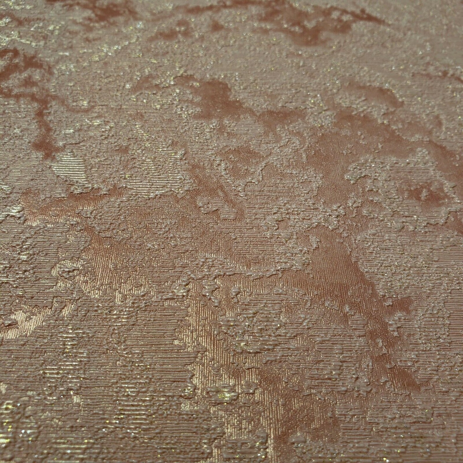 Wallpaper Orange Copper Gold Metallic Textured Modern Plain - Etsy