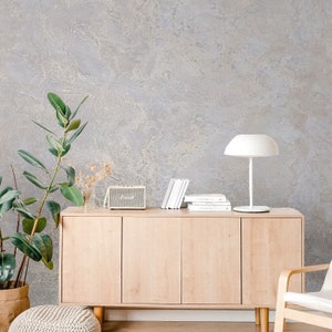 Embossed Pearl Ivory Cream Gold Metallic Faux Plaster Textured Modern ...