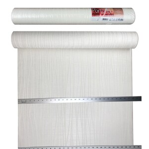 Flock Modern Flocked Wallpaper off White Textured Flocking Velvet Lines ...