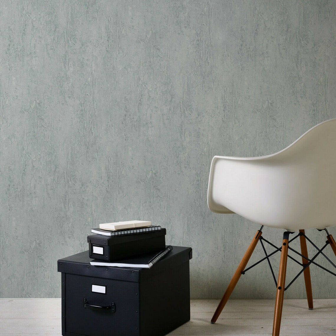 Matt Gray Modern Wallpaper Textured Realistic Faux Concrete - Etsy