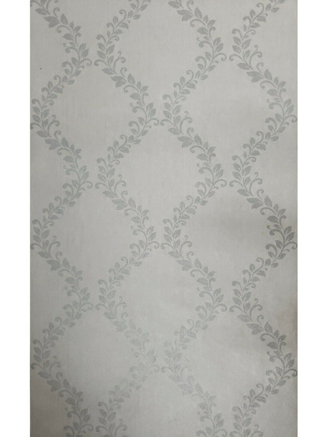 Glitter Embossed Victorian Wallpaper Gray Silver Metallic Wave - Etsy
