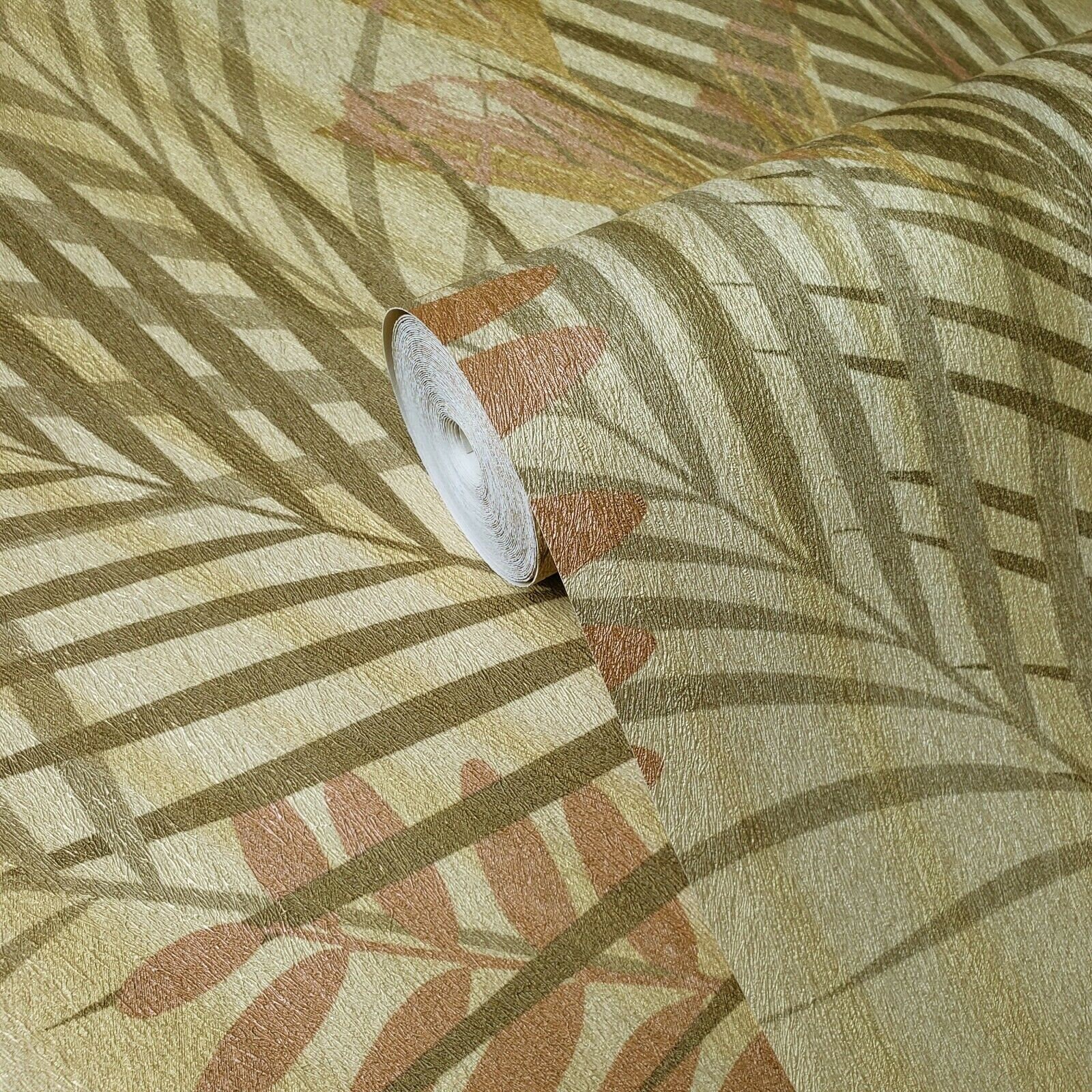 Textured Wallpaper Roll Gold Metallic Modern Floral Tropical - Etsy