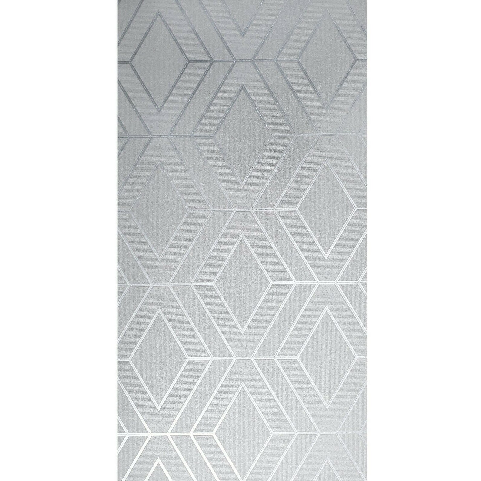 Diamond Triangle Geometric Wallpaper White Gray Silver - Etsy