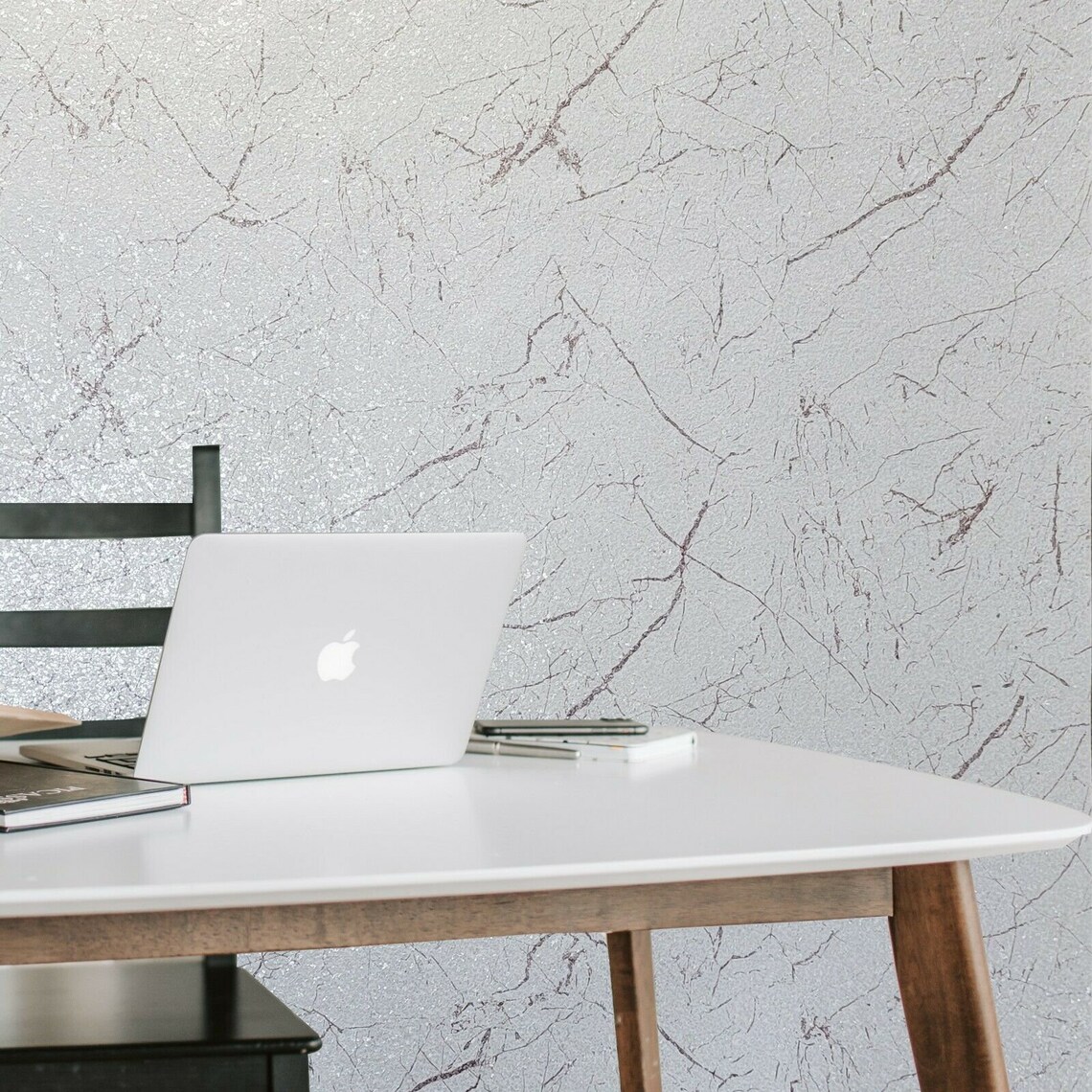 White Burgundy Natural Terra Mica Stone Wallpaper Plain - Etsy