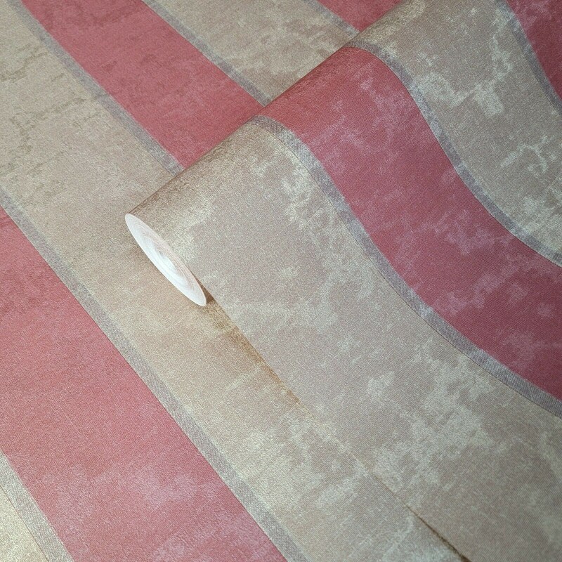 Burgundy Stripe Wallpaper - Etsy