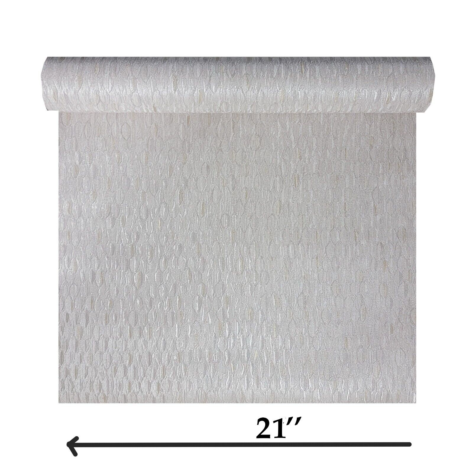 Ivory Beige Cream Gold Metallic Fish Scale Tile Pattern Textured ...