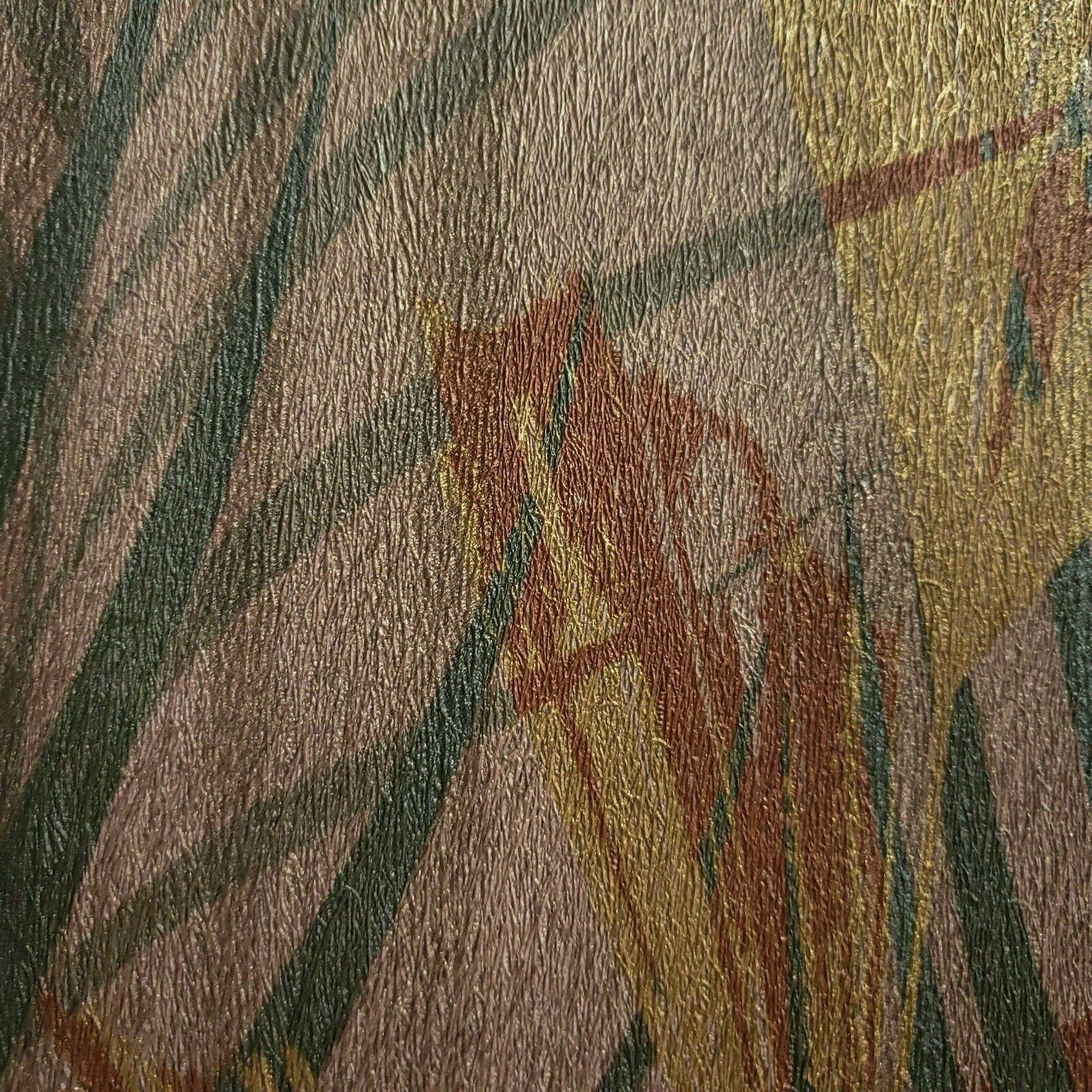 Textured Wallpaper Roll Copper Metallic Modern Floral Tropical - Etsy