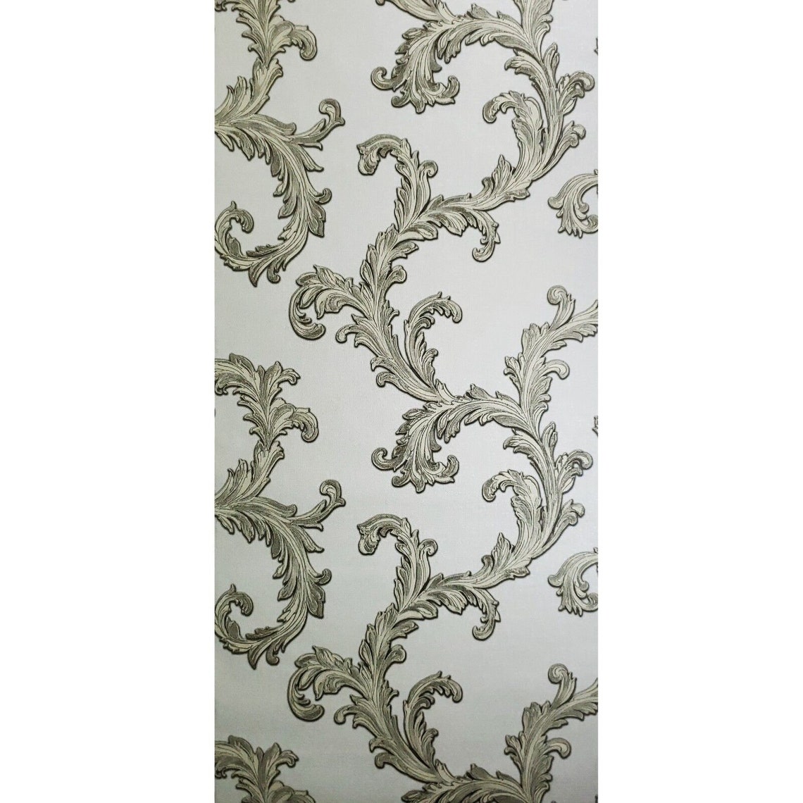 Victorian Wallpaper Beige Damask Faux Sack Cloth Textile - Etsy