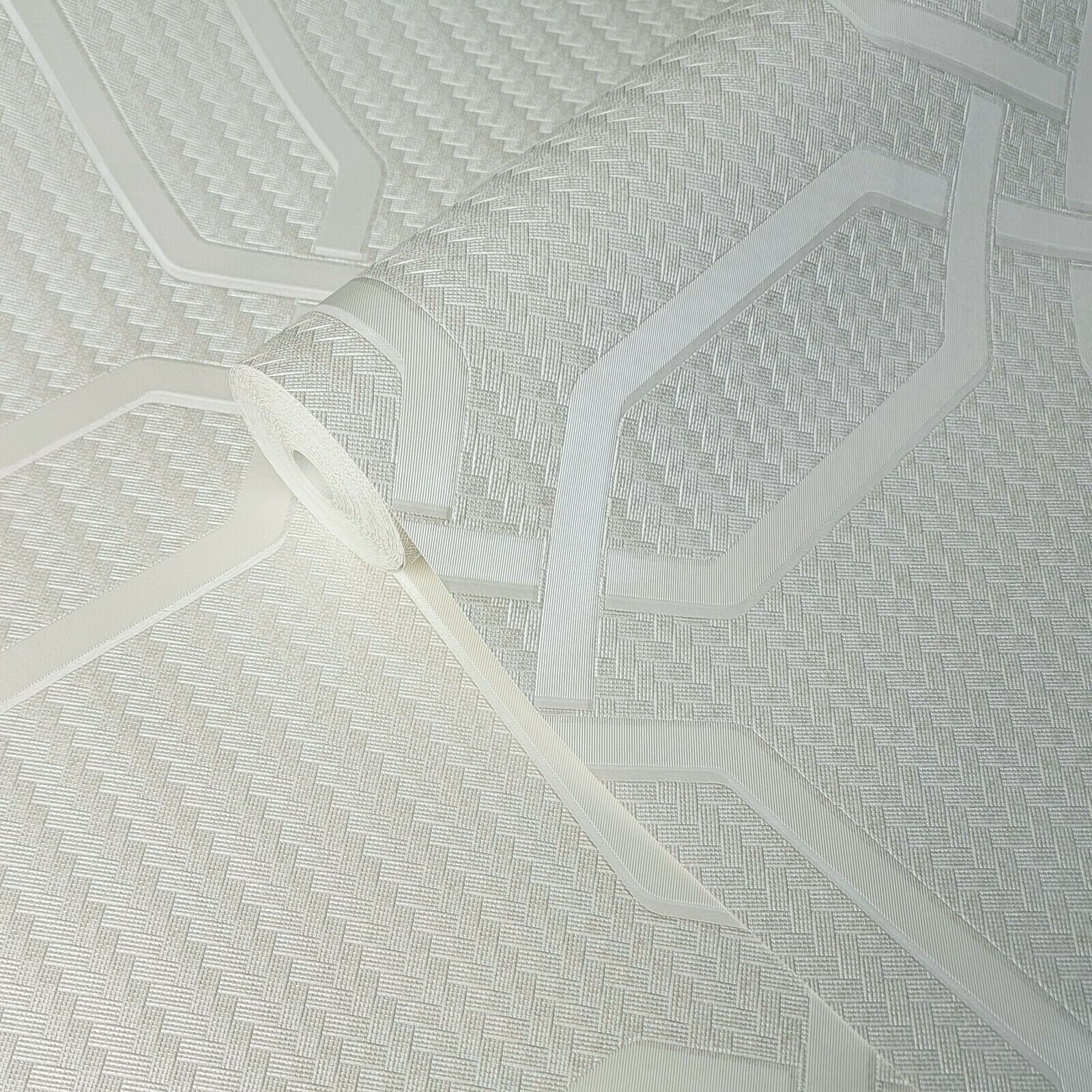 Hexagon Trellis Lines off White Faux Wicker Bamboo Textured | Etsy