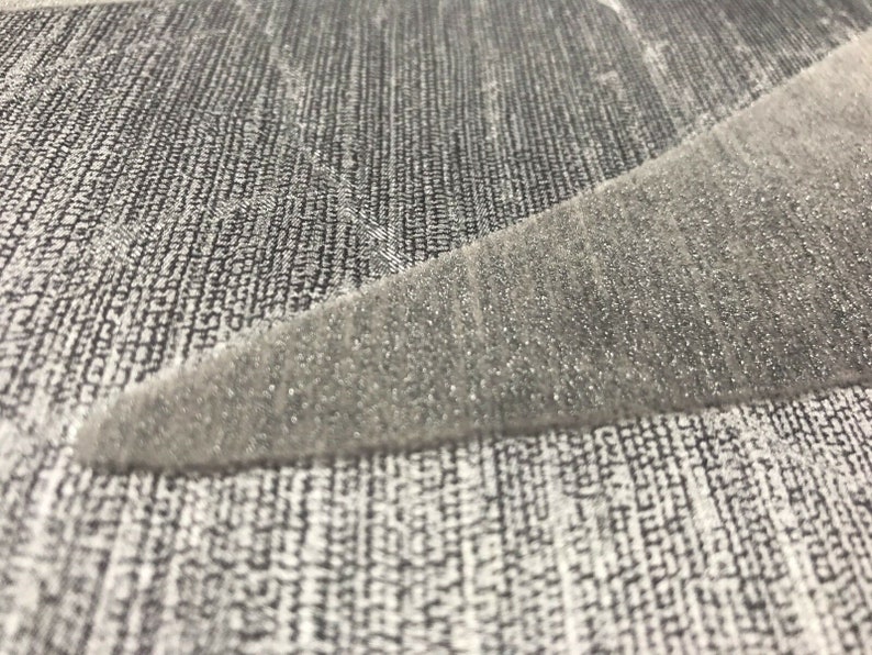 Modern Wallpaper Silver Grey Metallic Textured Flocking Leaves - Etsy
