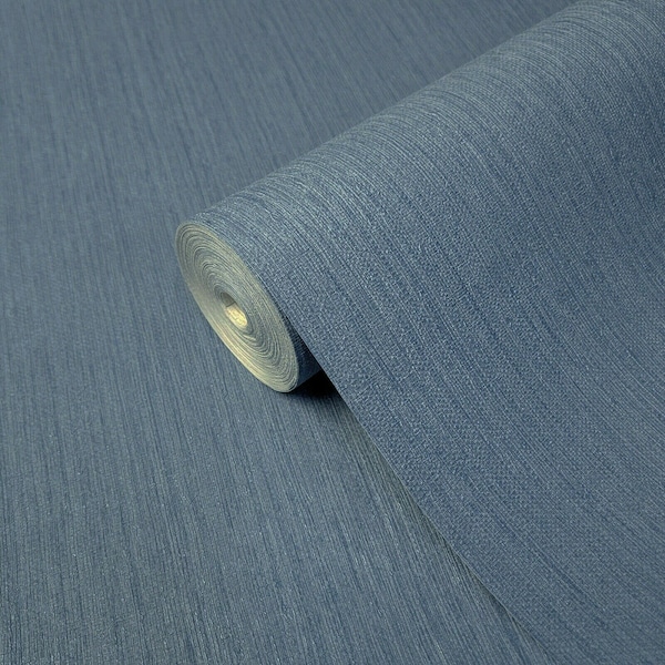 Blue Grasscloth Wallpaper - Etsy