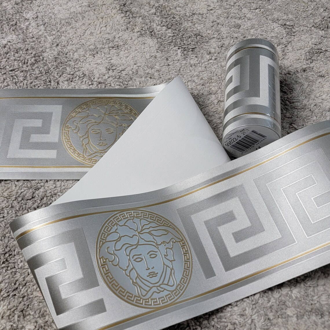 Embossed Silver Gold Metallic Border Textured - Etsy