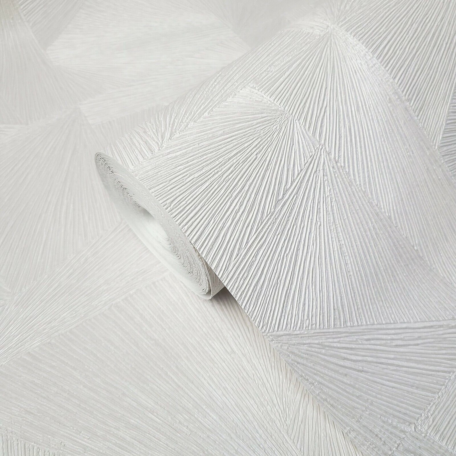 Geometric Modern off White Square Triangles Lines Textured Wallpaper 3D ...