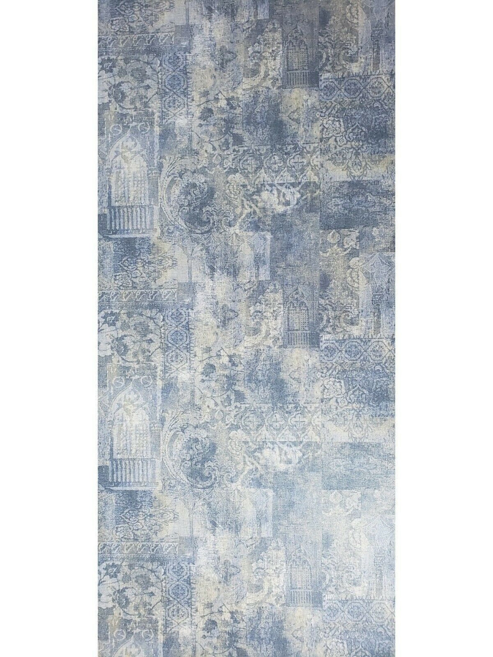 Wallpaper Rustic Blue Faux Vintage Old Rug Carpet Textured - Etsy