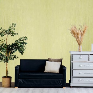Lemon Yellow Upholstery Faux Fabric Heavy Textured Embossed Wallpaper ...