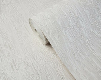 Contemporary Textured Plain Wallpaper Ivory off White Gold | Etsy