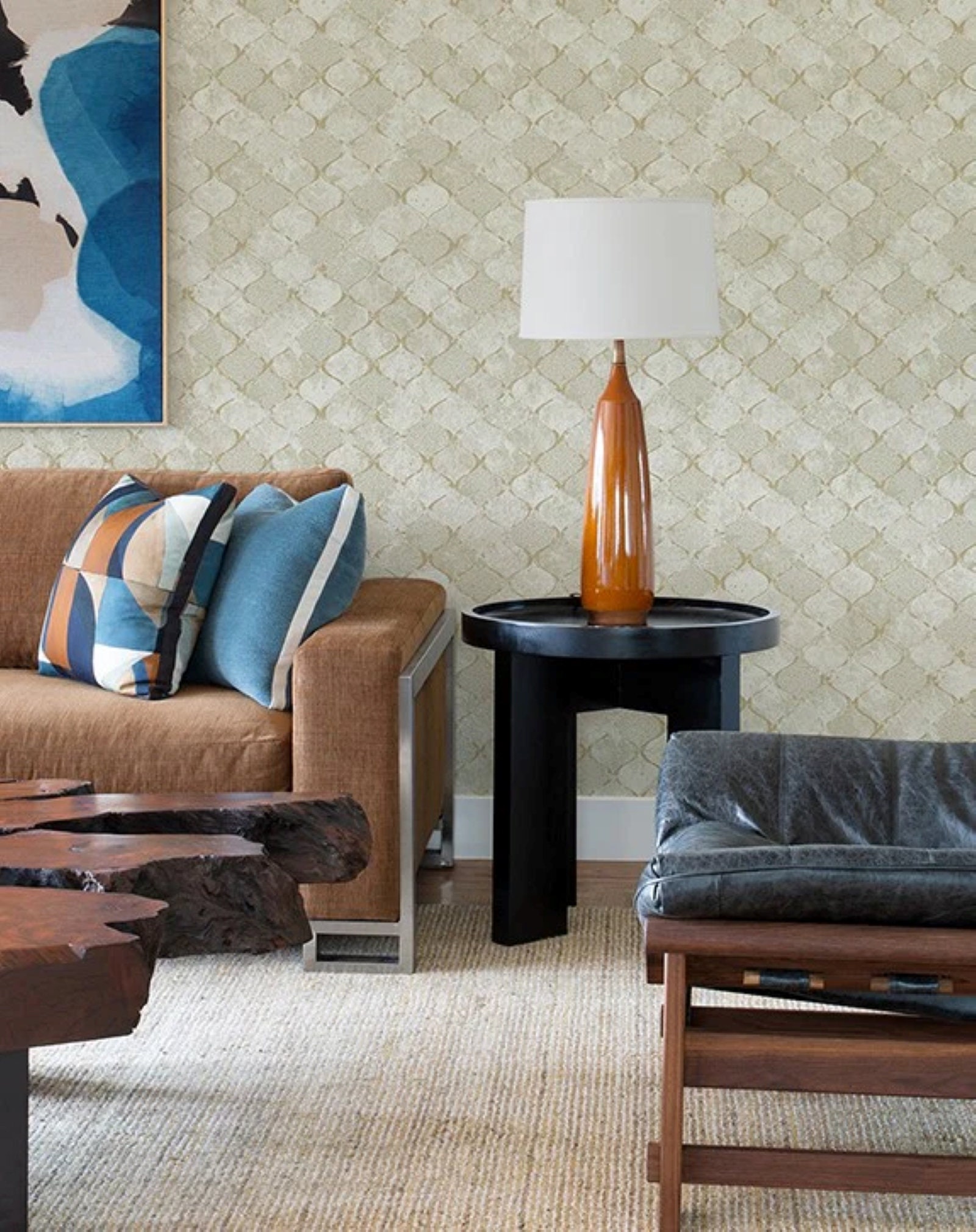 Pilak Gold Ogee Tile Wallpaper - Etsy