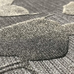 Flocked Wallpaper Black Gray Metallic Textured Flocking Leaves Velvet ...