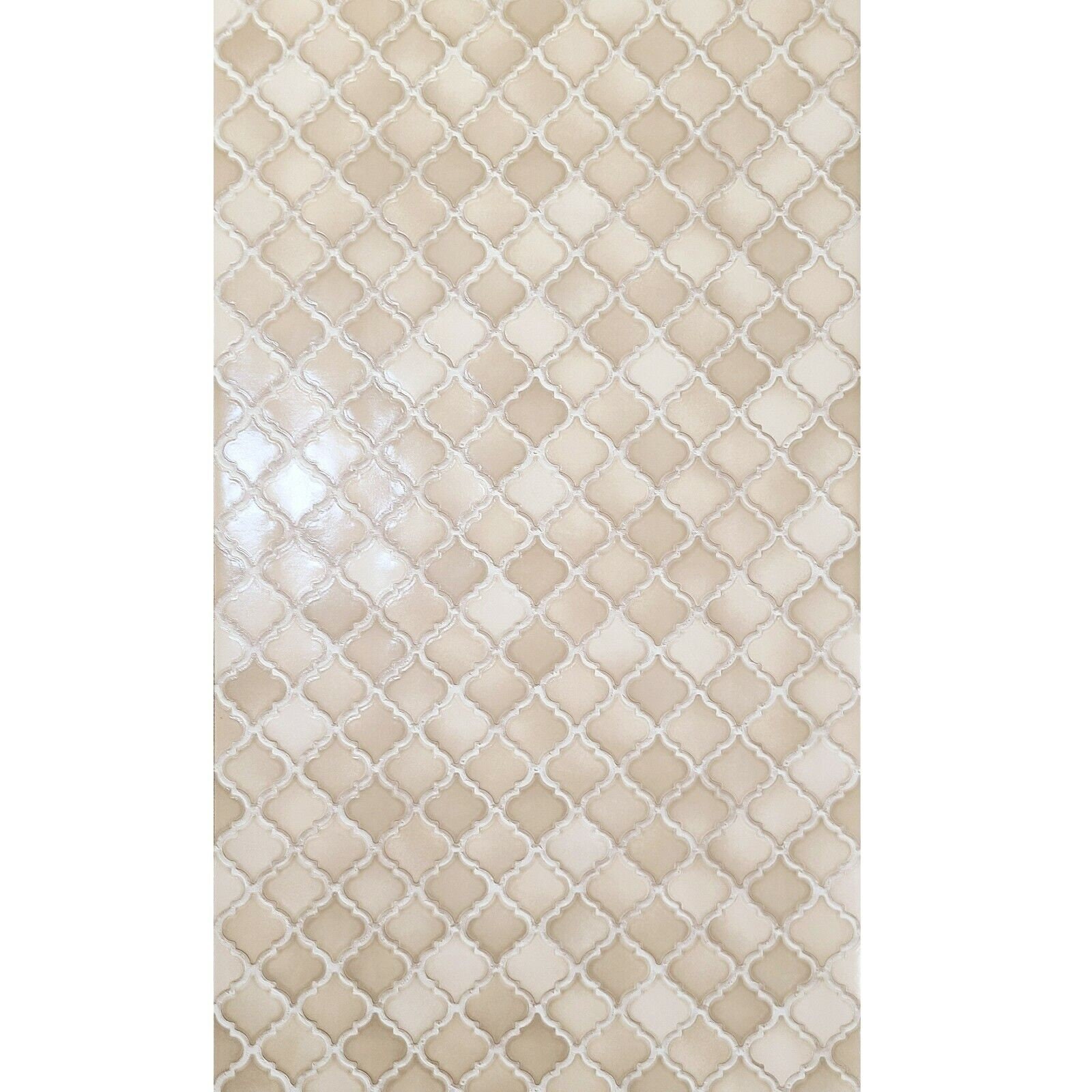 Modern Peach Cream Moroccan Trellis White Seams Faux Tiles - Etsy