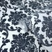 Wallpaper Flocking Black White Silver Metallic Flocked Vintage Velvet ...