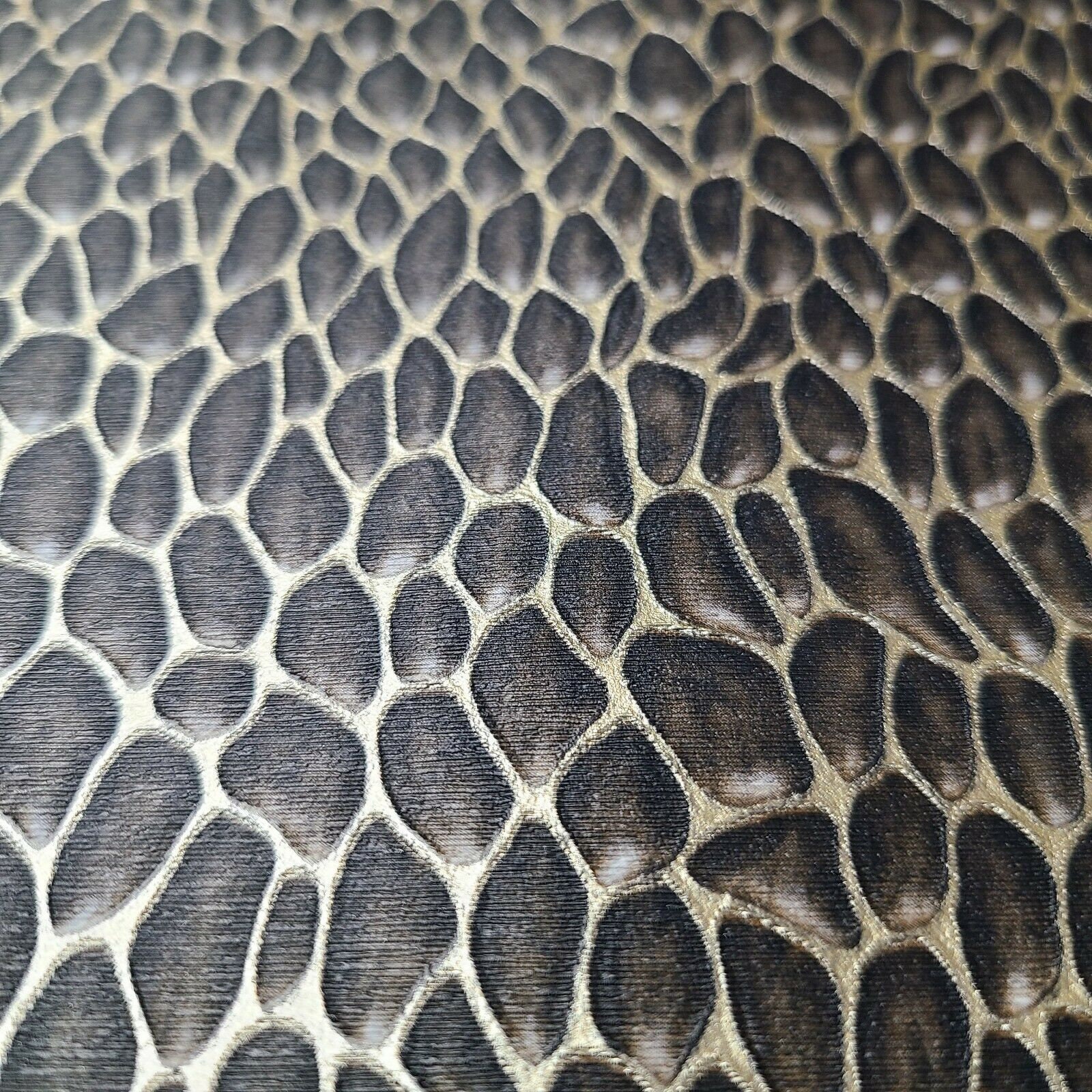 Contemporary Black Gold Metallic Faux Stone Snake Skin - Etsy