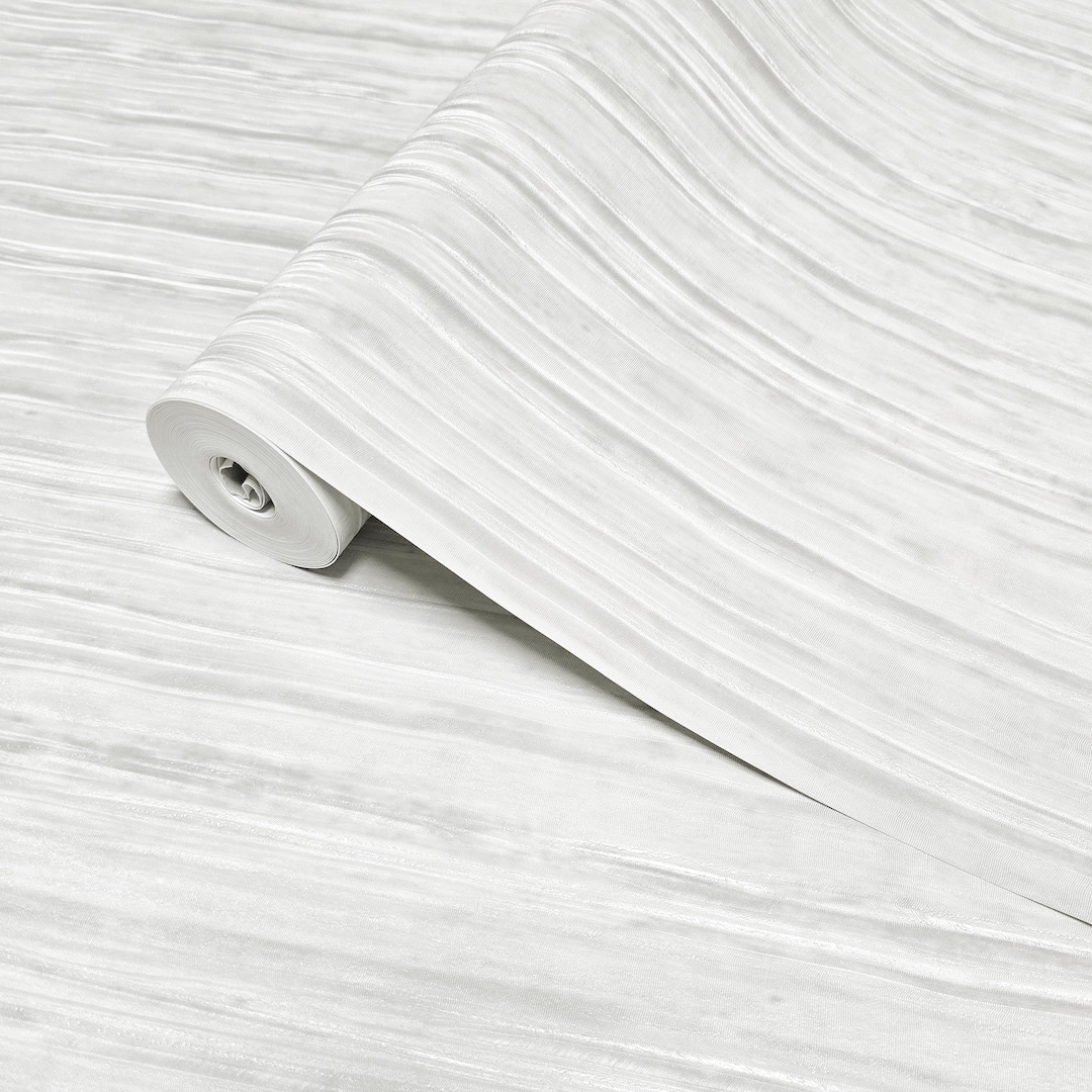 Shimmer off White Faux Fabric Textured Wallpaper Embossed Modern ...