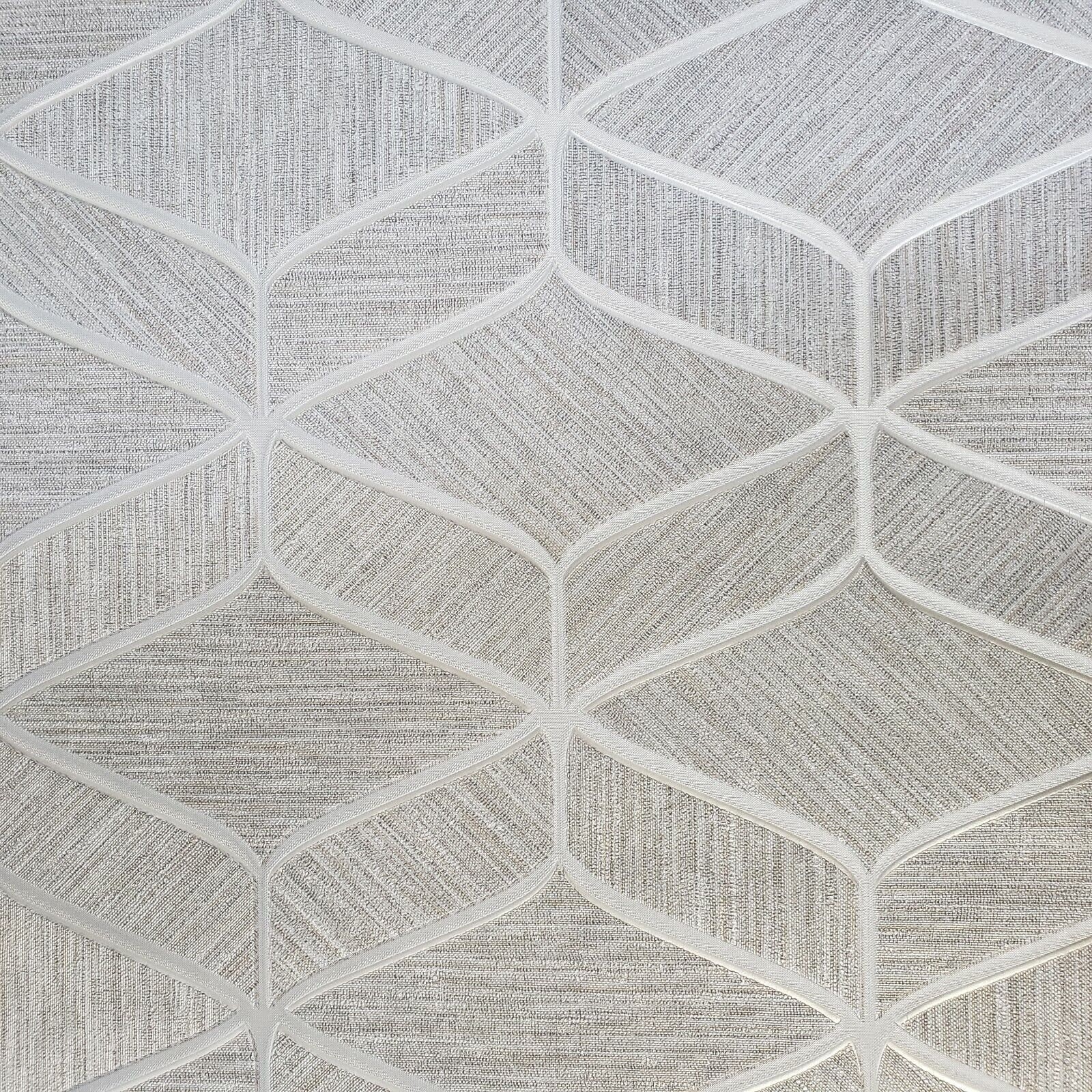 Gray Silver Bronze Metallic Faux Fabric Textured Geometric Wave Lines ...