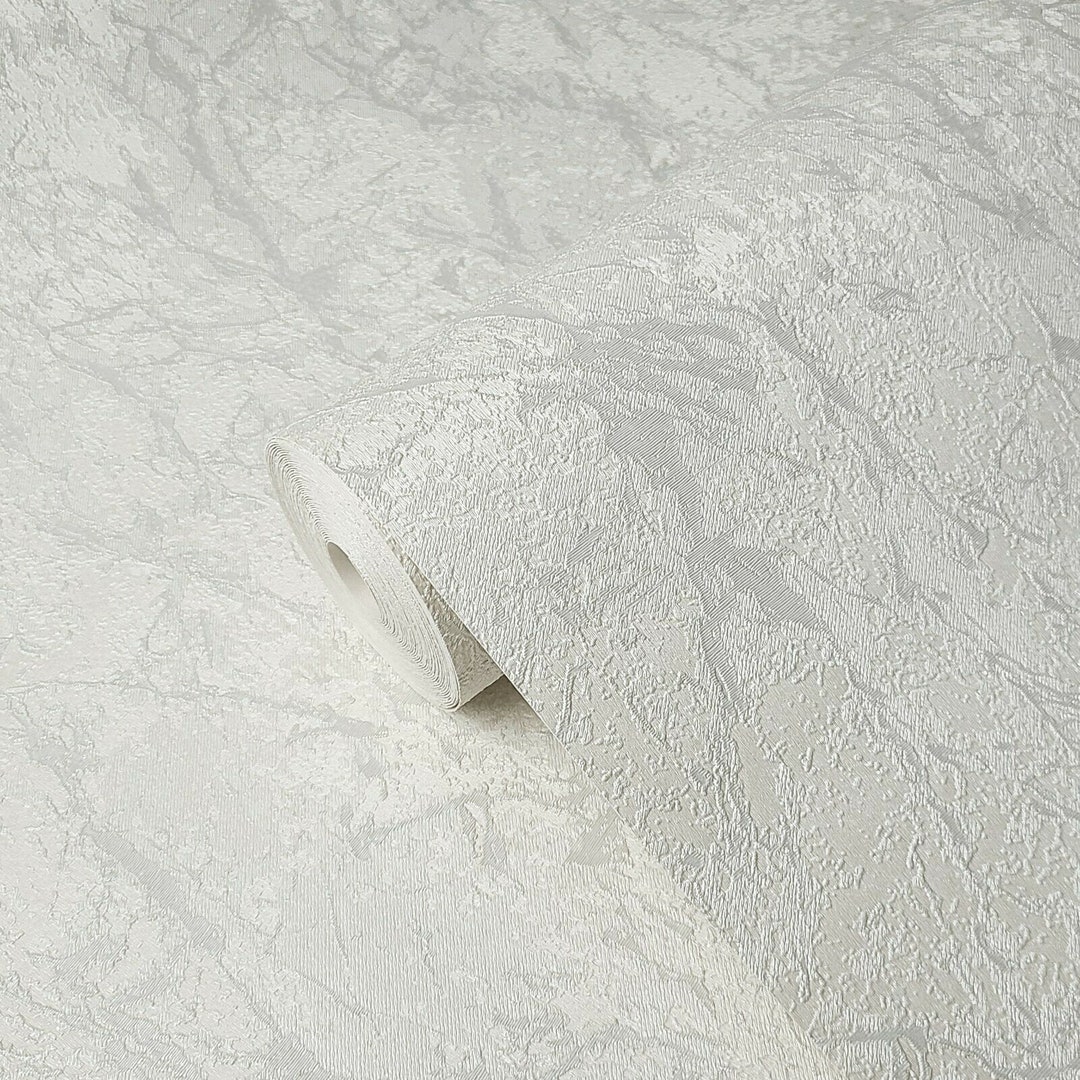Embossed Ivory off White Faux Plaster Texture Modern Textured Wallpaper ...