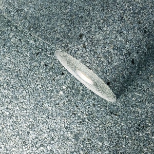 Modern Aqua Teal Blue Big Chip Natural Real Mica Stone Wallpaper Plain ...