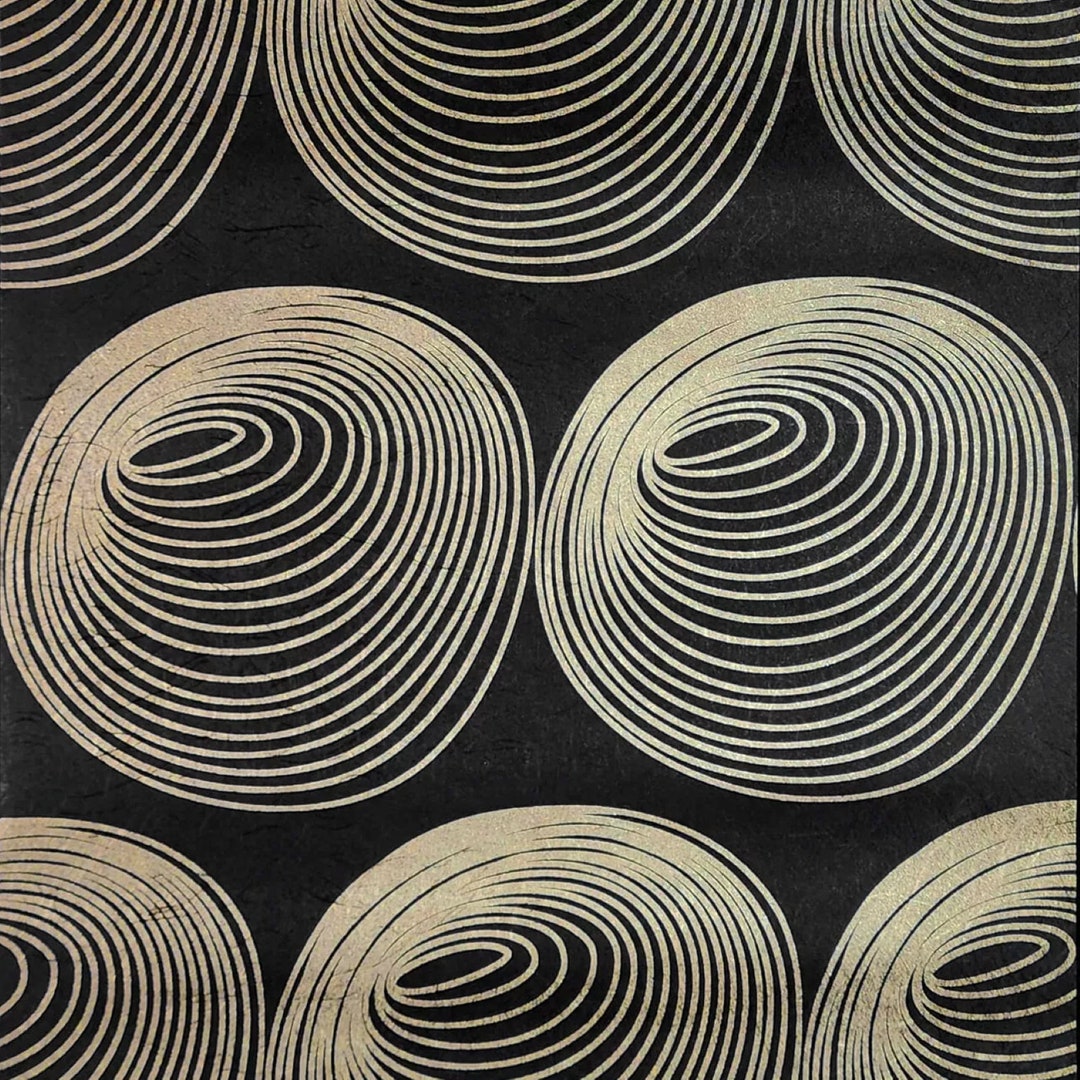 Bling Hoop Dance Doppler Effect Circles Shimmer Black Gold Metallic ...
