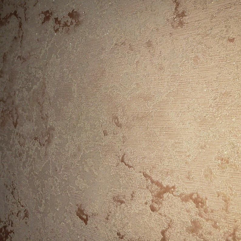 Wallpaper Orange Copper Gold Metallic Textured Modern Plain - Etsy