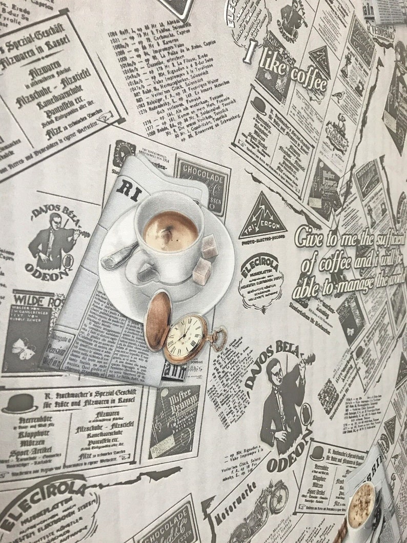Wallpaper Gray off White Vintage Newspaper Textured - Etsy