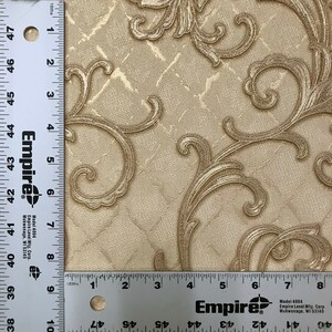 Modern Rose Gold Wallpaper Roll Embossed Diamonds Metallic Damask Wall ...