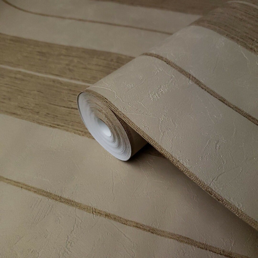 Wallpaper Yellow Gold Metallic Textured Striped Modern Stripes ...