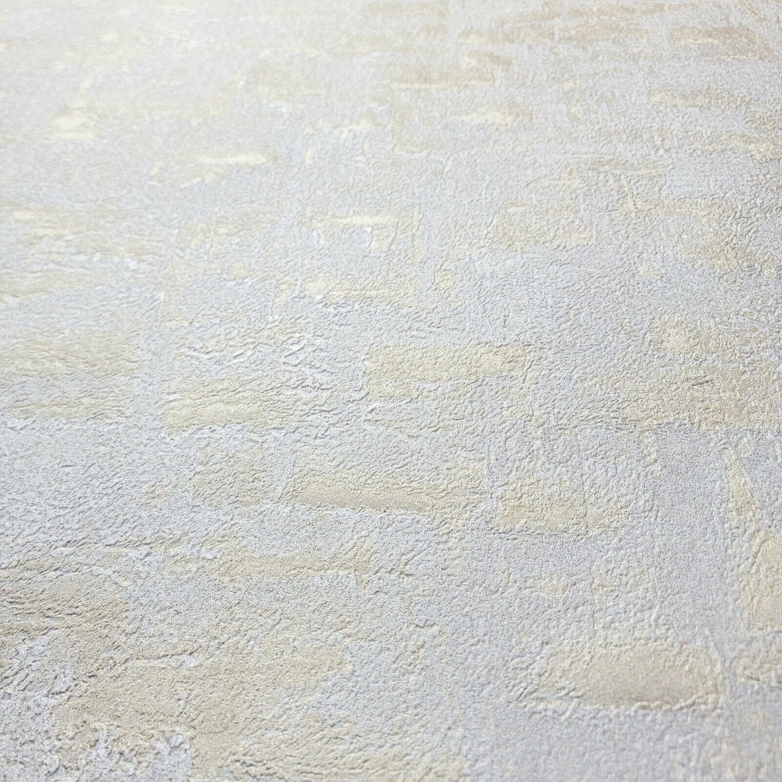 Textured Plain Modern Wallpaper Gray Gold Metallic Faux Concrete ...