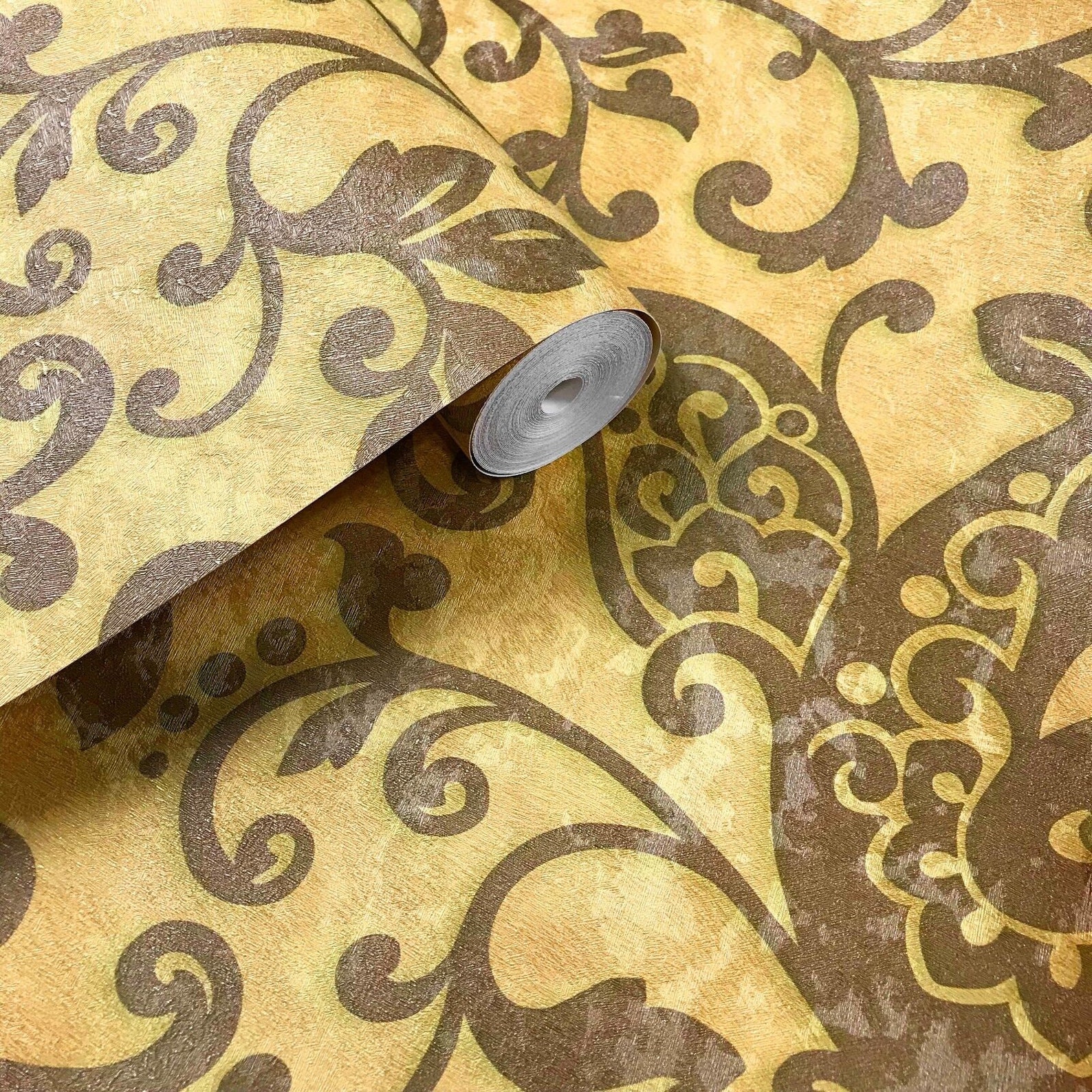 Embossed Wallpaper Gold Bronze Metallic Textured Wall Rustic - Etsy